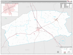 Madison County, TX Map (Premium Style)