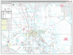 Marion County, FL Zip Code Map (Premium Style)