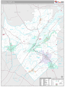 Marshall County, AL Map (Premium Style)