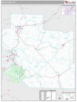 Miller County, MO Map (Premium Style)