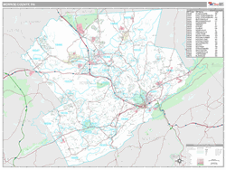 Monroe County, PA Map (Premium Style)