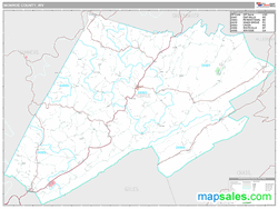 Monroe County, WV Map (Premium Style)