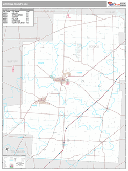 Morrow County, OH Map (Premium Style)