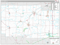 Ogle County, IL Map (Premium Style)