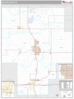 Okmulgee County, OK Map (Premium Style)