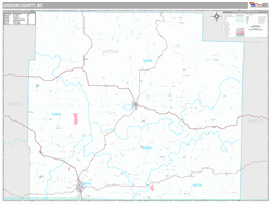 Oregon County, MO Map (Premium Style)