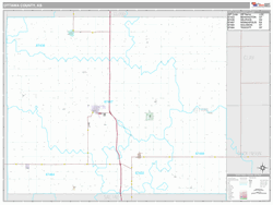 Ottawa County, KS Zip Code Map (Premium Style)