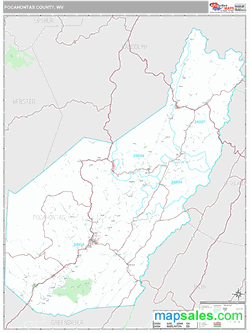 Pocahontas County, WV Map (Premium Style)