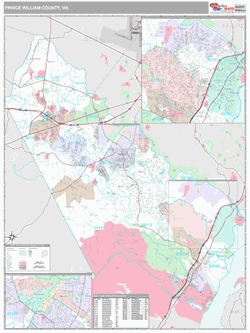 Prince William County, VA Map (Premium Style)