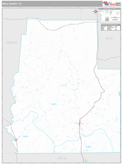 Real County, TX Map (Premium Style)