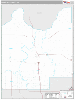 Roger Mills County, OK Map (Premium Style)