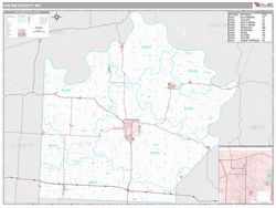Saline County, MO Map (Premium Style)