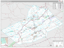 Schuylkill County, PA Map (Premium Style)