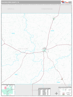 Shackelford County, TX Map (Premium Style)