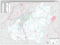 Shelby County, AL Map (Premium Style)