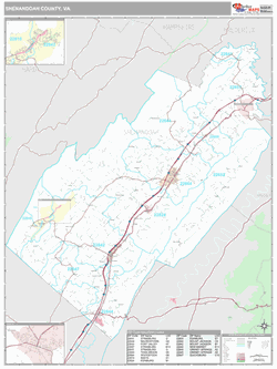 Shenandoah County, VA Map (Premium Style)