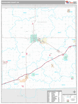 Shiawassee County, MI Map (Premium Style)