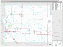 St Croix County, WI Map (Premium Style)