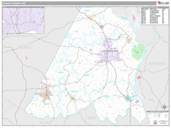 Stanly County, NC Zip Code Map (Premium Style)