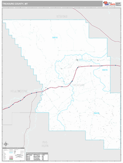 Treasure County, MT Map (Premium Style)