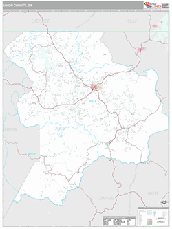 Union County, GA Zip Code Map (Premium Style)