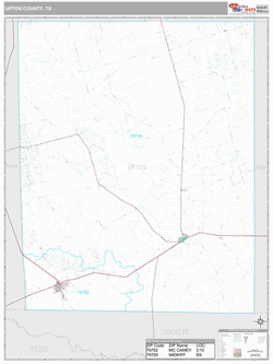 Upton County, TX Map (Premium Style)