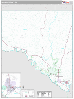 Val Verde County, TX Zip Code Map (Premium Style)
