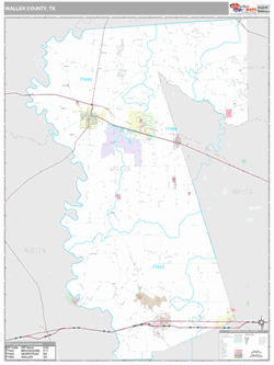 Waller County, TX Zip Code Map (Premium Style)