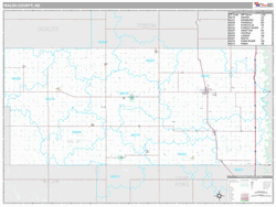 Walsh County, ND Map (Premium Style)