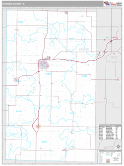 Warren County, IL Map (Premium Style)