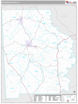 Washington County, AL Map (Premium Style)