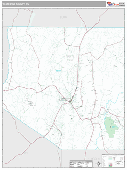 White Pine County, NV Zip Code Map (Premium Style)