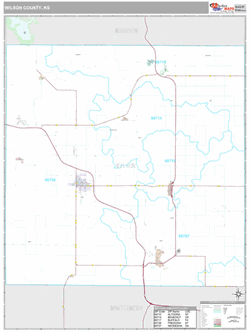 Wilson County, KS Map (Premium Style)