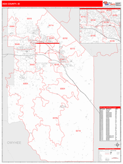 Ada County, ID Map Book (Red Line Style)