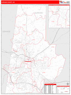 Durham County Zip Code Map - Map
