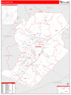 Hall County Georgia Zip Code Map Hall County, Georgia Digital