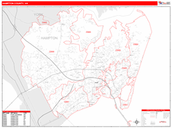 Hampton County, VA Map Book (Red Line Style)