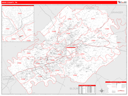 Knox County, TN Map Book (Red Line Style)