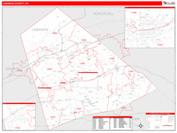 Lebanon County, PA Map Book (Red Line Style)