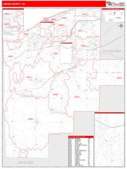 Lorain County, OH Map Book (Red Line Style)