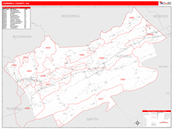 Tazewell County, VA Map Book (Red Line Style)