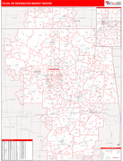 Tulsa, OK DMR Digital Map - Red Line - MarketMAPS