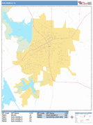San Angelo, TX Zip Code Digital Map - Basic