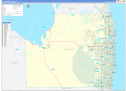 Palm Beach County, FL Wall Maps - MapSales