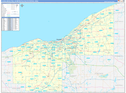 Cleveland Ohio Wall Maps - MapSales