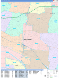 East Los Angeles California Wall Maps - MapSales