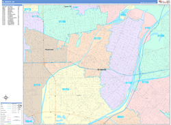 El Monte California Wall Maps - MapSales