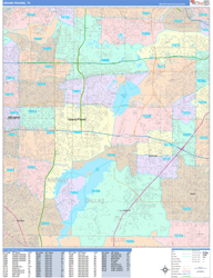 Grand Prairie Texas Wall Maps - MapSales