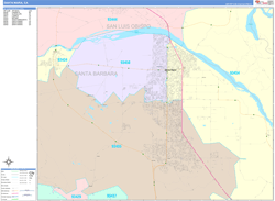 Santa Maria California Wall Maps - MapSales
