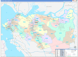 Contra Costa County, CA Wall Maps - MapSales